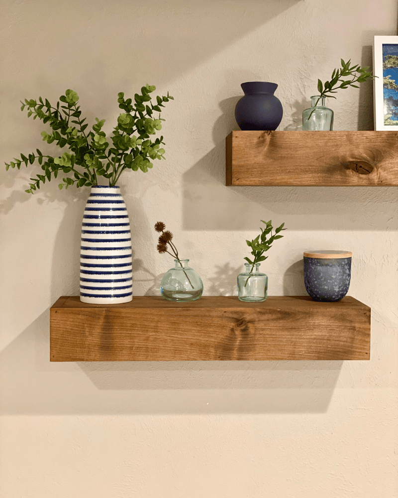 The Best Coastal Floating Shelf Decor with Nautical Charm - All in Stripes